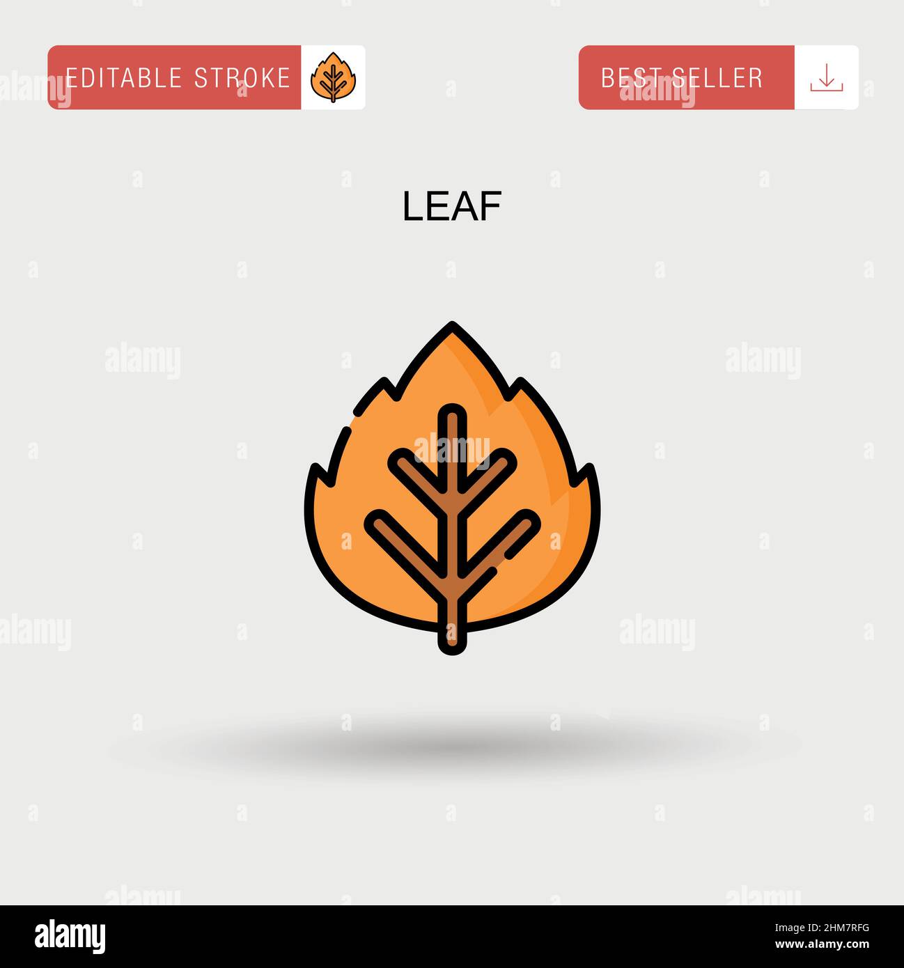 Leaf Simple vector icon Stock Vector Image & Art - Alamy