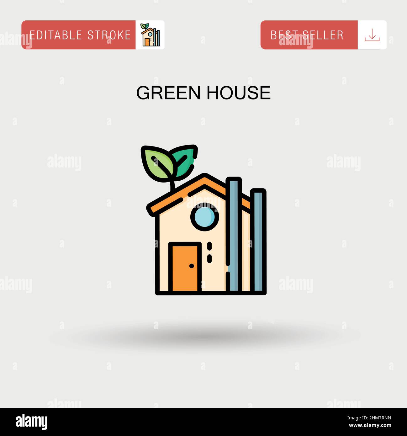 Green house Simple vector icon Stock Vector Image & Art - Alamy