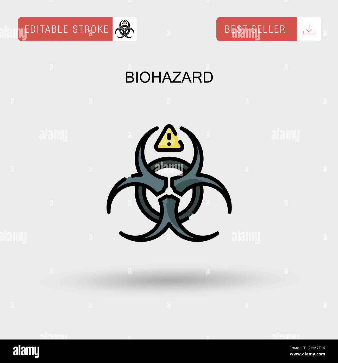 Biohazard Simple vector icon Stock Vector Image & Art - Alamy
