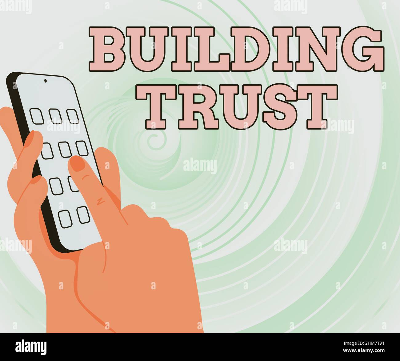 Hand writing sign Building Trust. Concept meaning activity of emerging ...