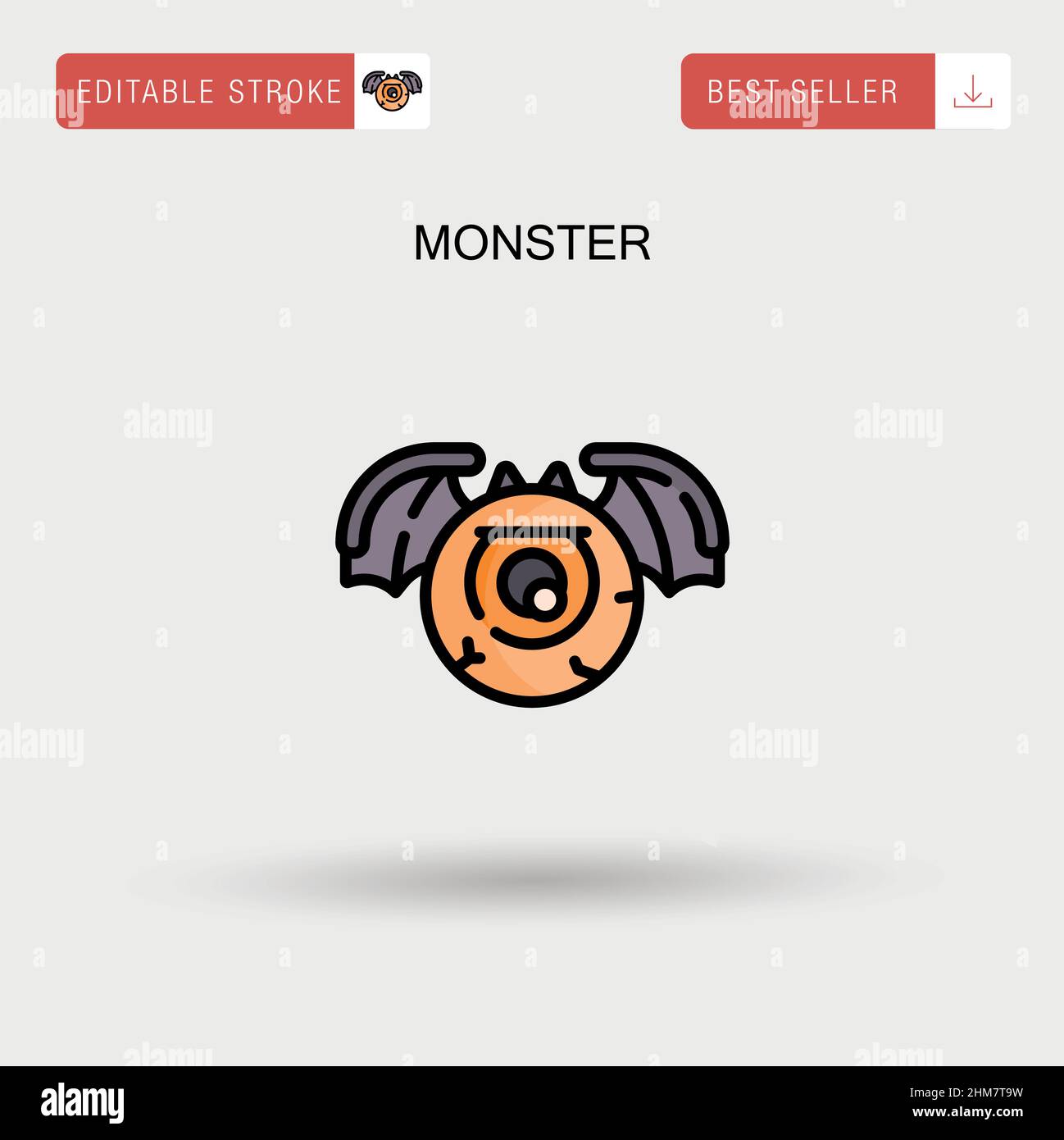 Monster Simple vector icon Stock Vector Image & Art - Alamy