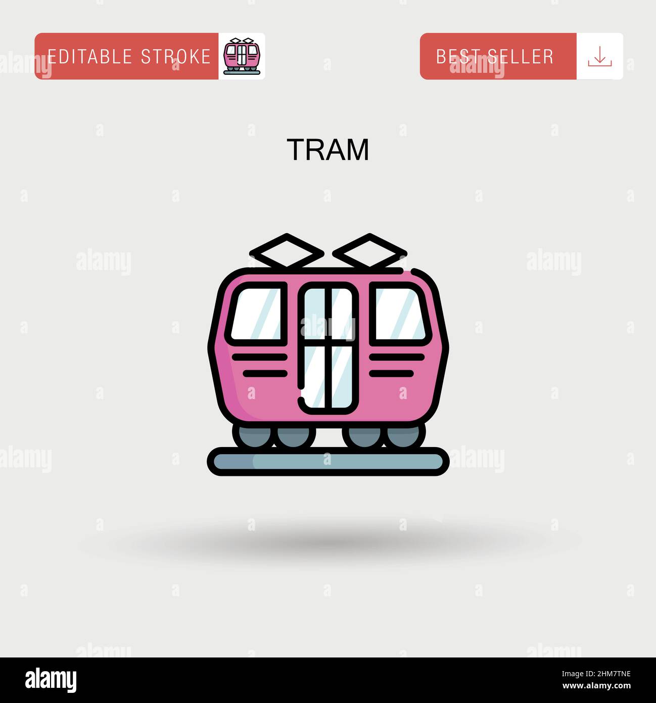 Tram Simple vector icon Stock Vector Image & Art - Alamy