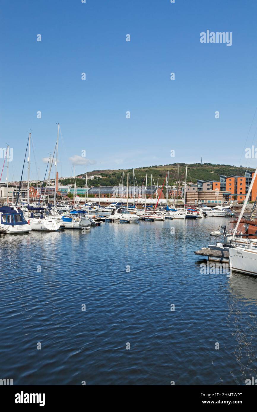 Swansea Marina, Maritime Quarter, Swansea, South Wales, UK Stock Photo ...