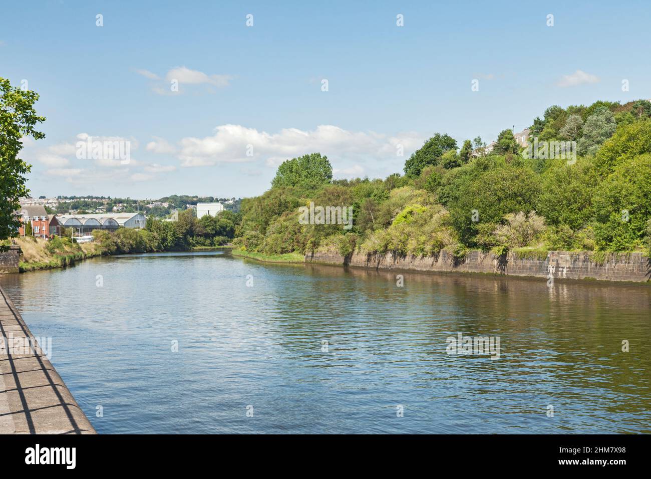River Tawe at Swansea, Swansea, South Wales, UK Stock Photo - Alamy