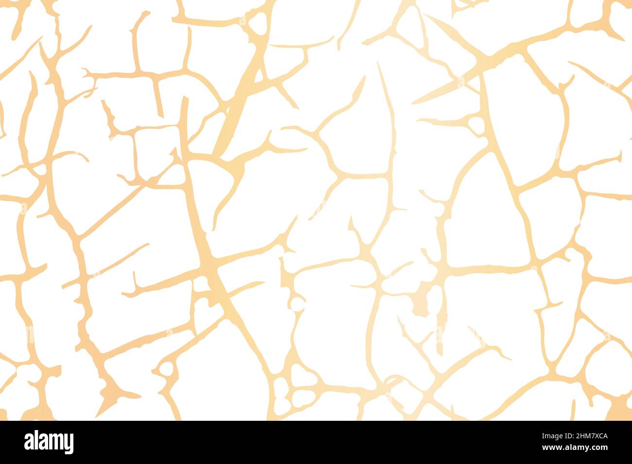 Dry white soil with golden cracks seamless pattern. Drought ground ...