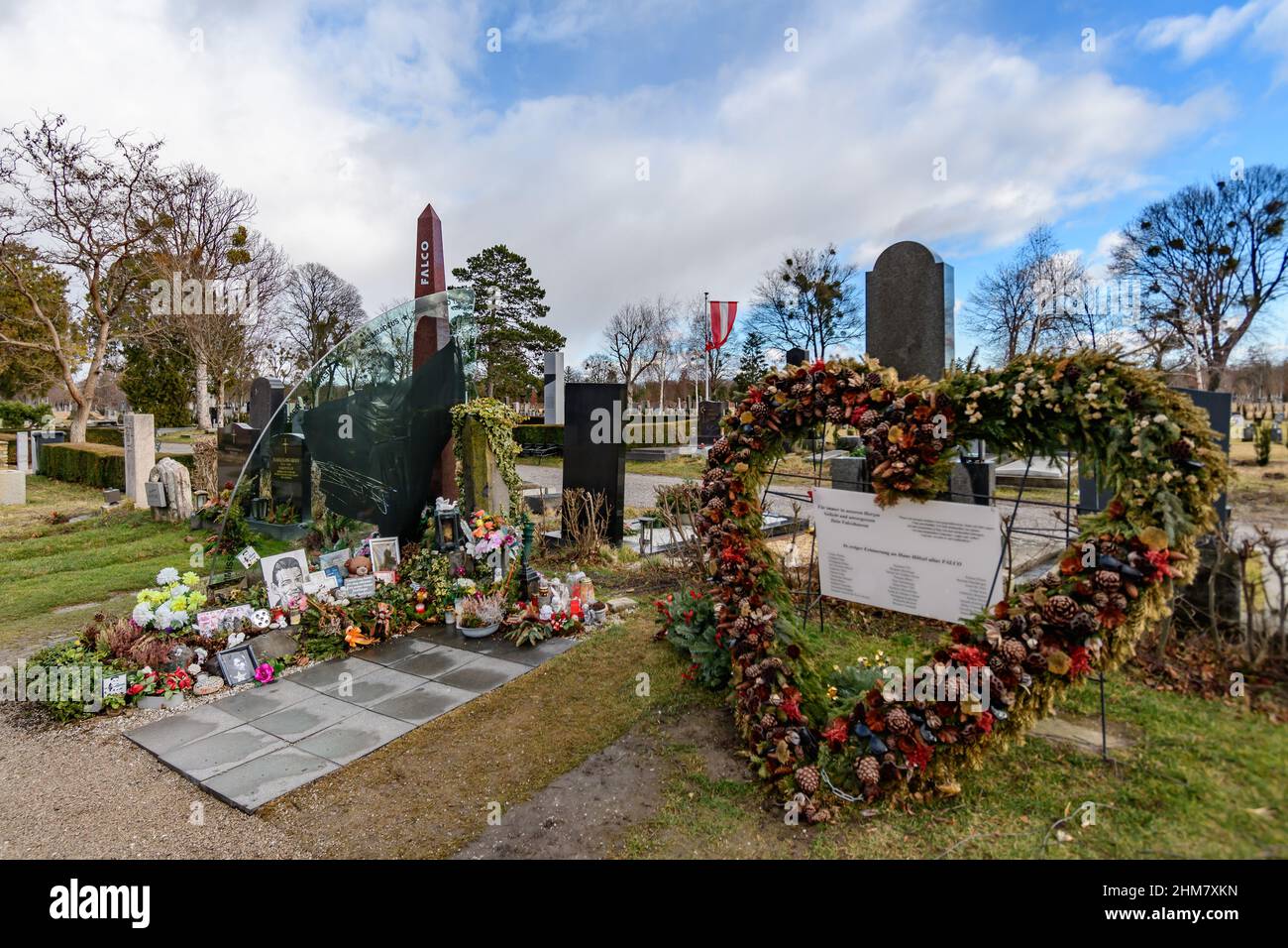 vienna, austria, 02 feb 2022, grave of falco, austrian popsatr, singer ...