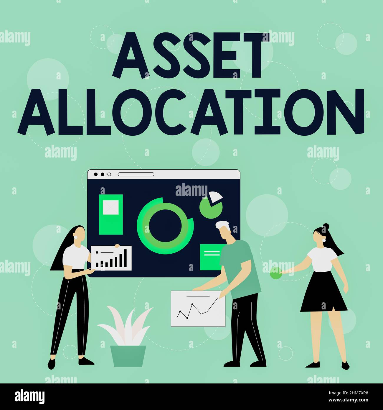 Handwriting text Asset Allocation. Word Written on proportion and ...