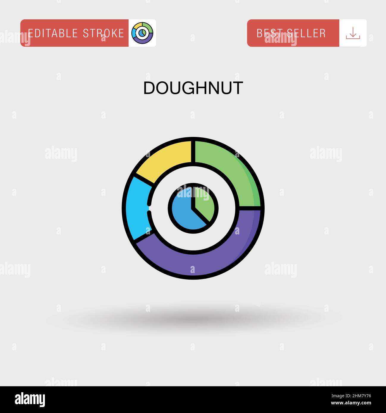 Doughnut white background Stock Vector Images - Alamy