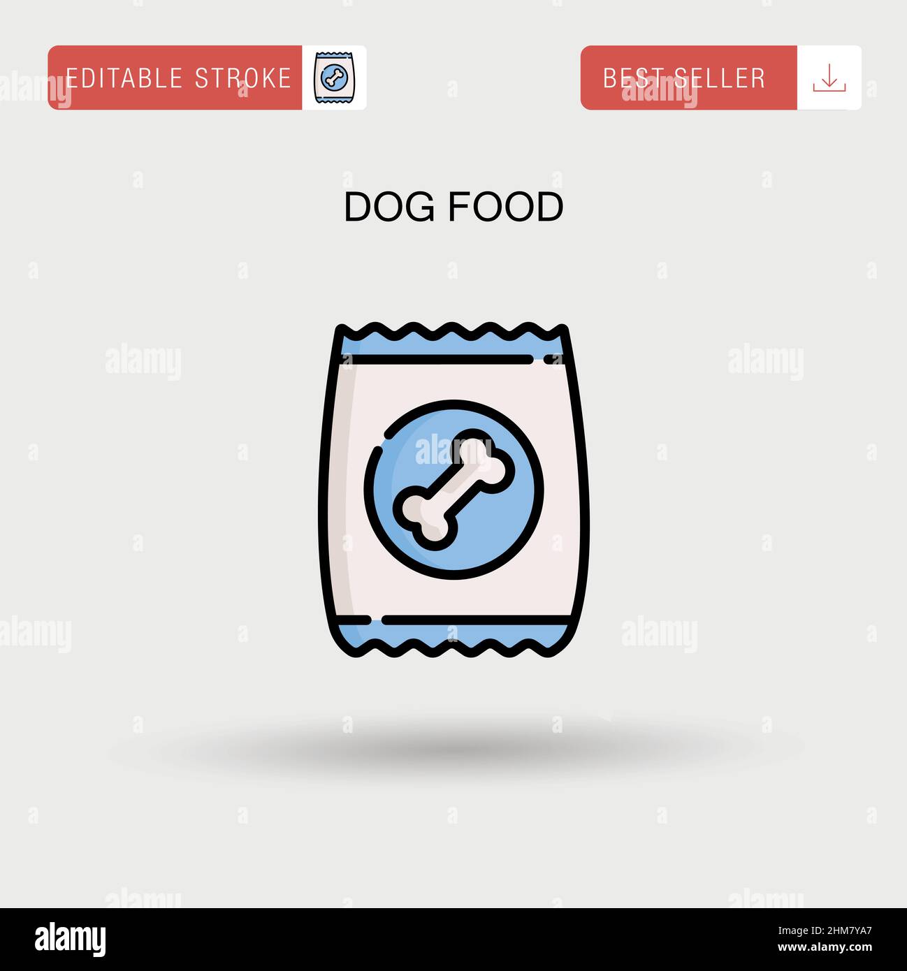 Dog food Simple vector icon Stock Vector Image & Art - Alamy