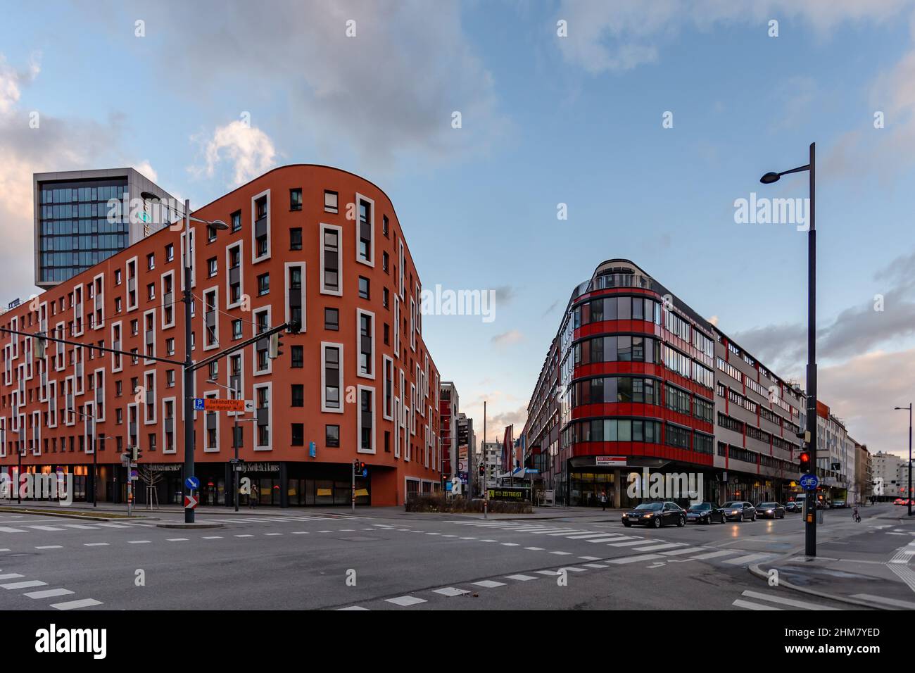 vienna, austria, 02 feb 2022, modern building nearby the railwaystation ...