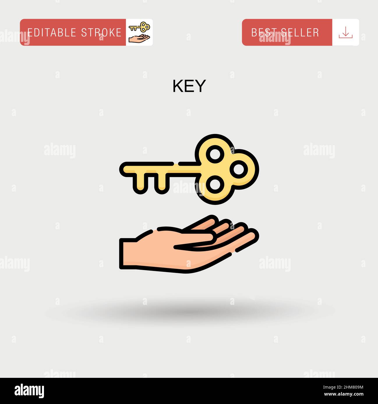 Key Simple vector icon Stock Vector Image & Art - Alamy