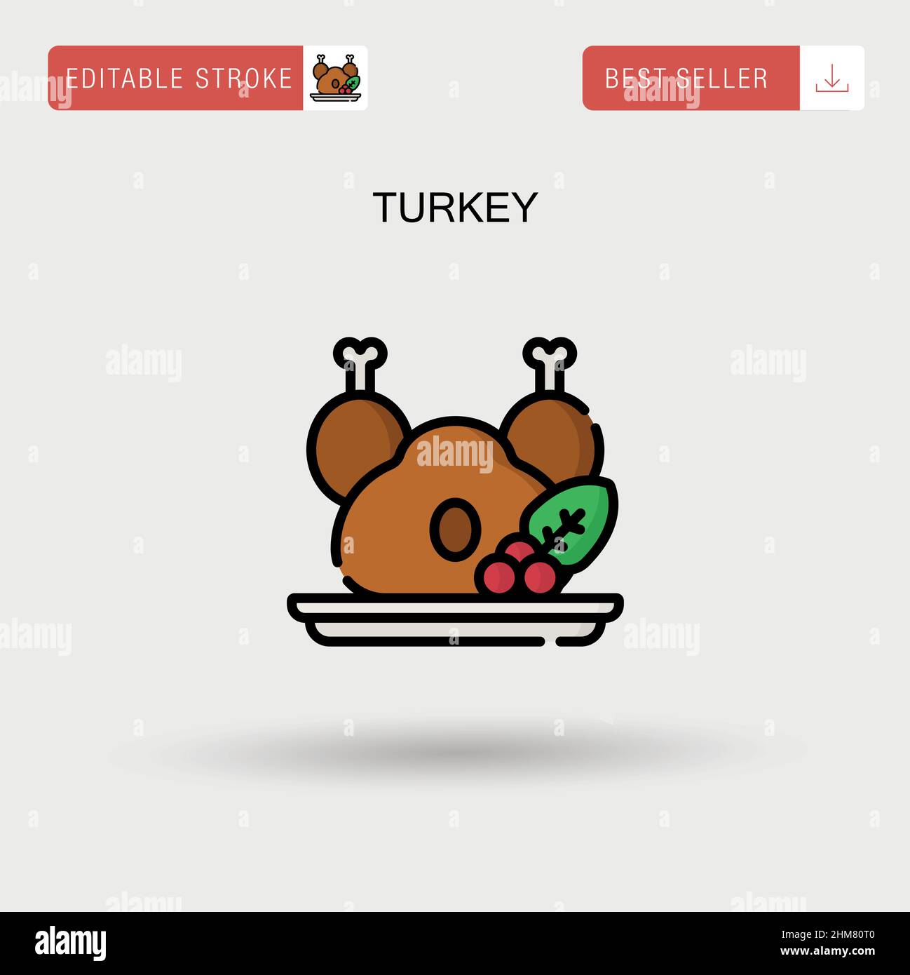 Turkey Simple vector icon Stock Vector Image & Art - Alamy