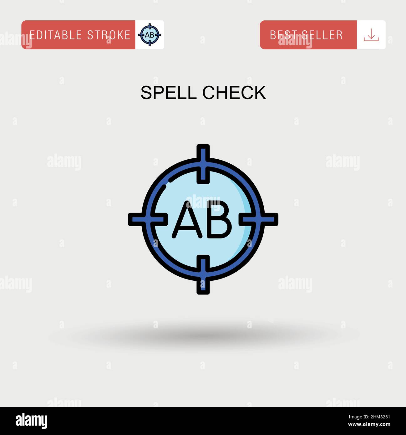 Spell check Simple vector icon Stock Vector Image & Art - Alamy