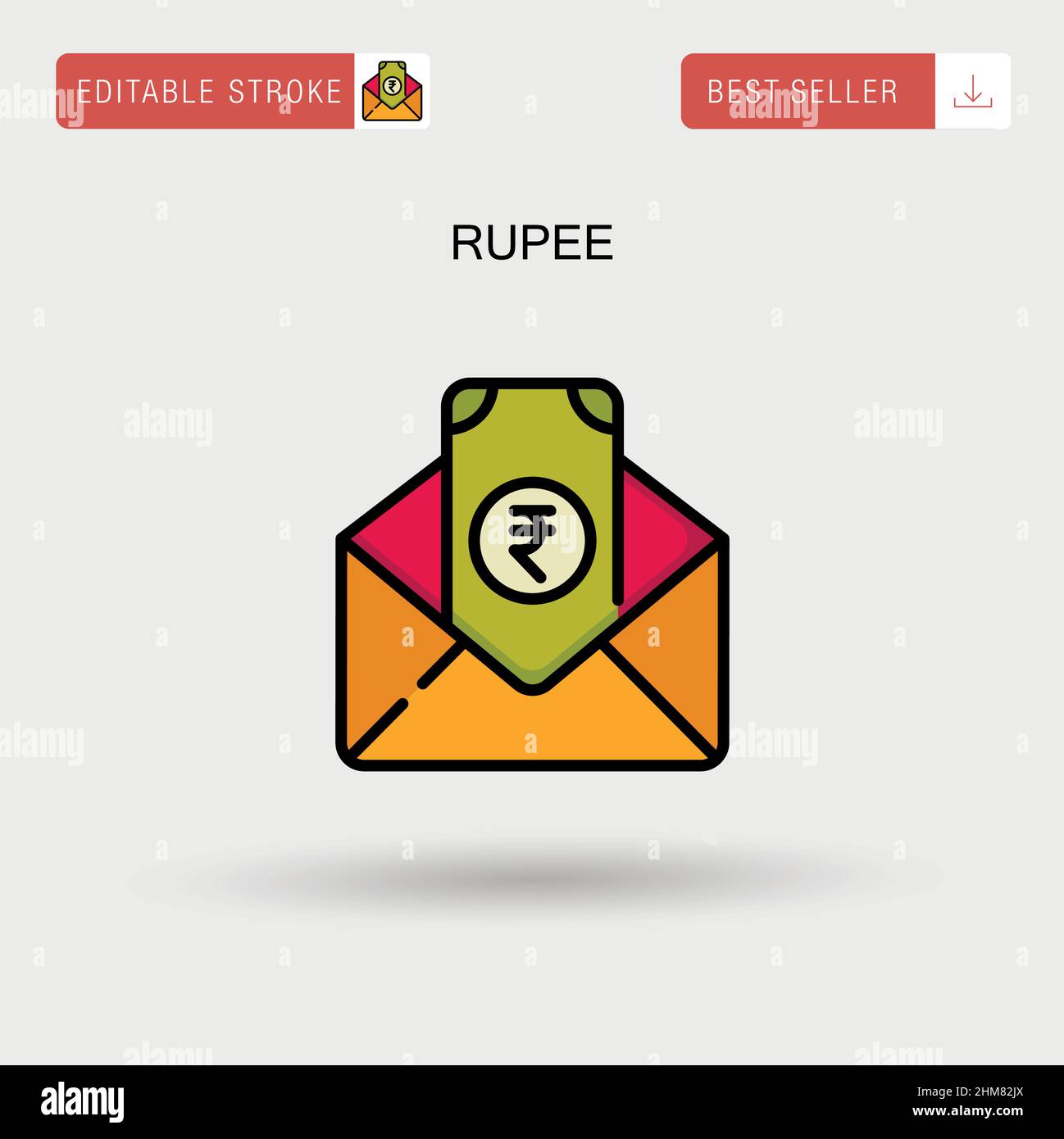 Indian rupee currency note sign Stock Vector Images - Alamy