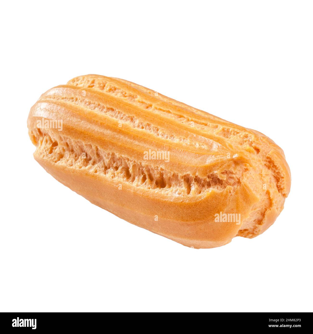 Whole choux pastry eclair isolated on white background Stock Photo - Alamy