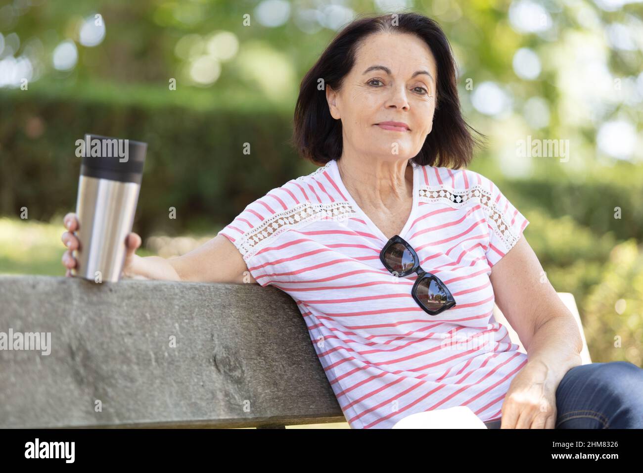 Focused senior retired lady hi-res stock photography and images - Alamy