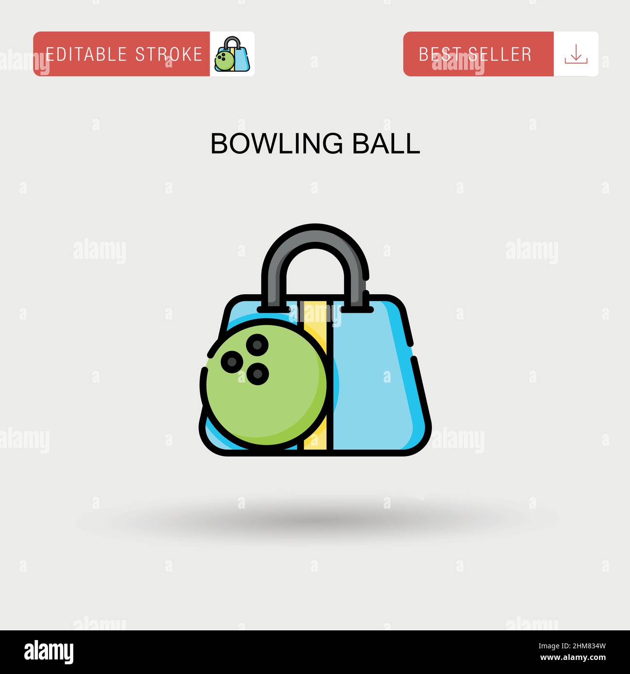 Bowling ball Simple vector icon Stock Vector Image & Art - Alamy