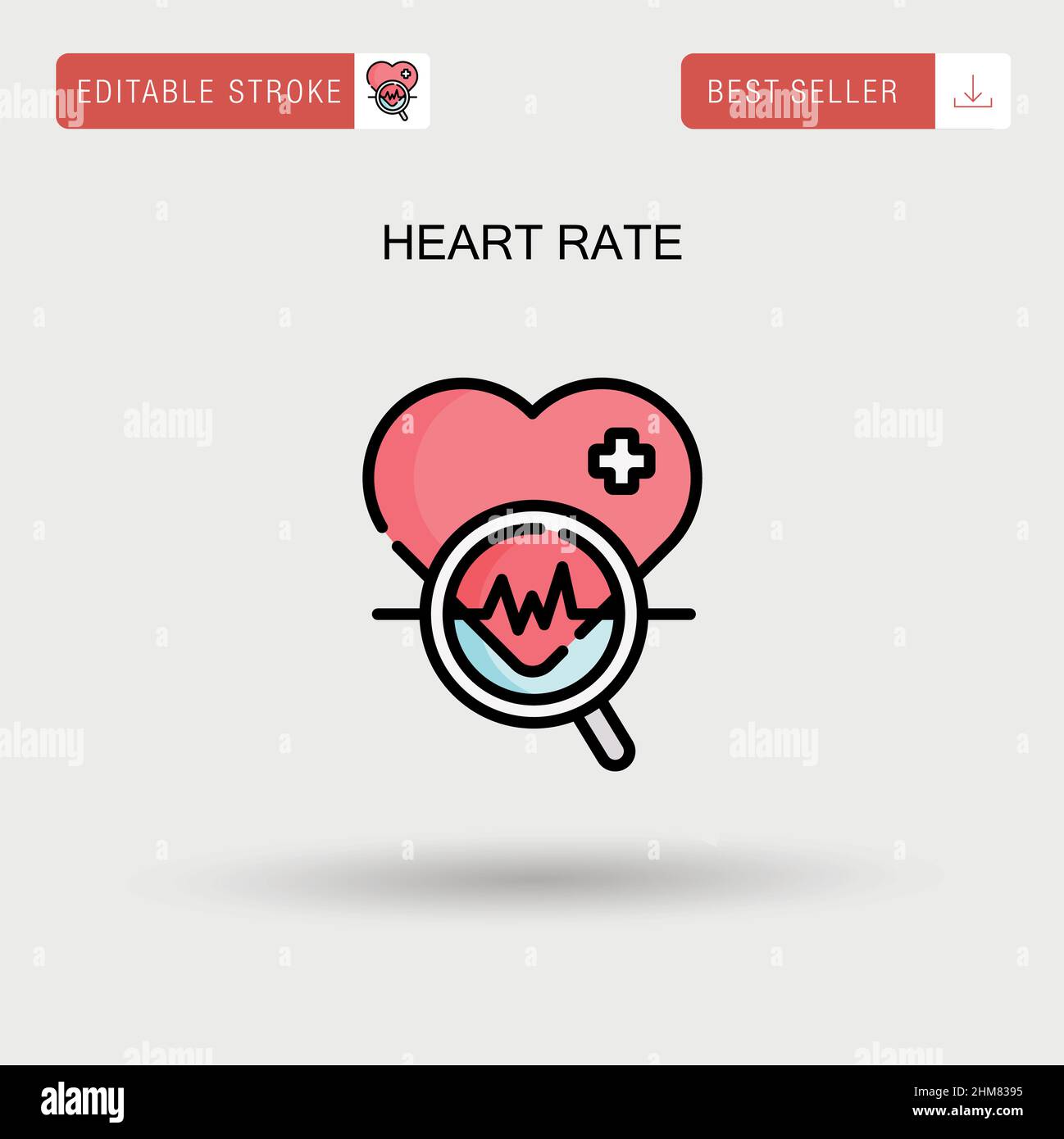 Heart rate Simple vector icon Stock Vector Image & Art - Alamy