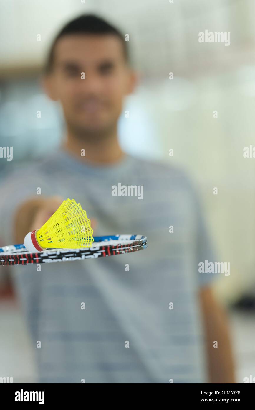 Close up young male badminton hi-res stock photography and images - Alamy