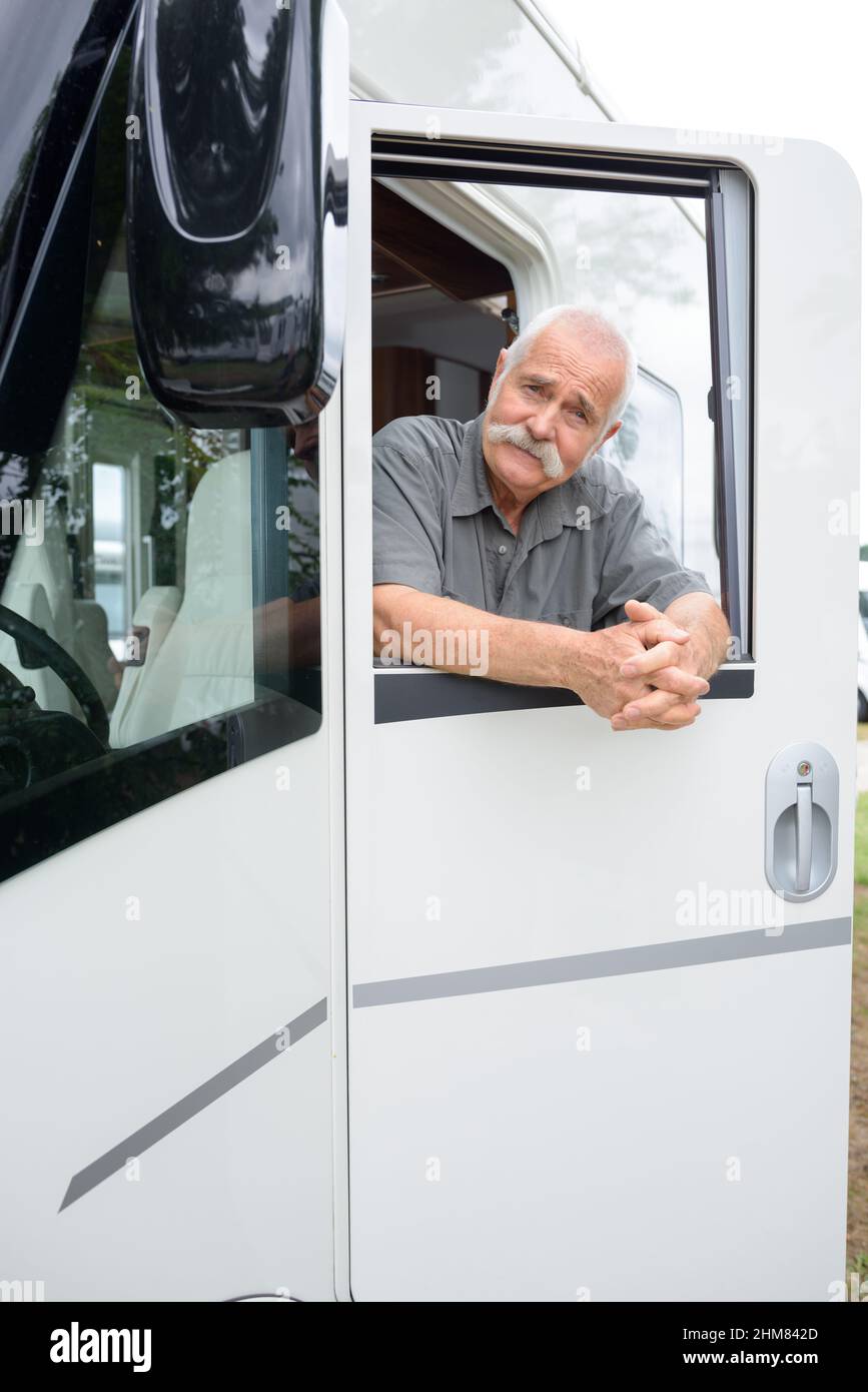 a senior man boarding bus Stock Photo - Alamy