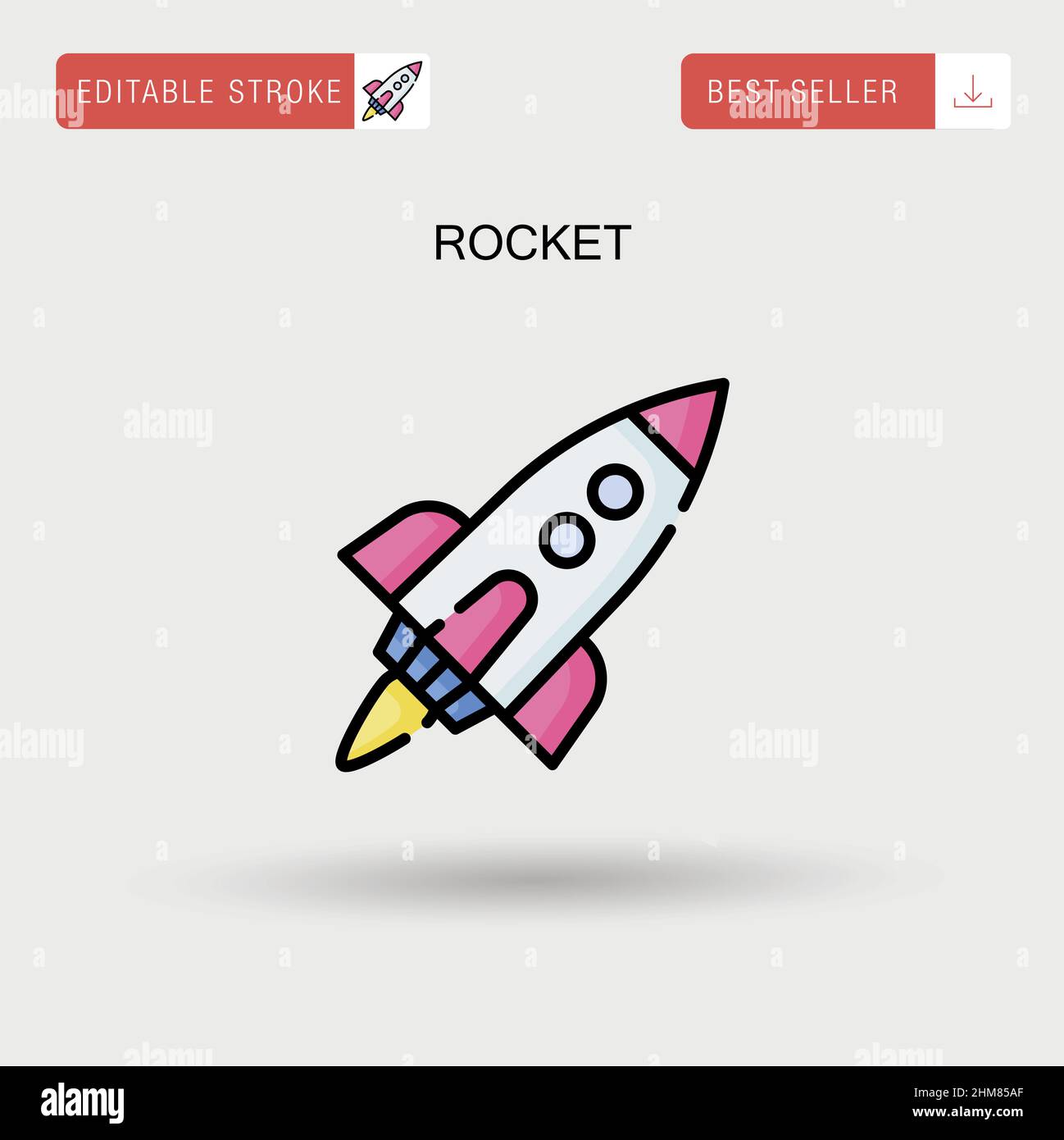 Rocket Simple vector icon Stock Vector Image & Art - Alamy