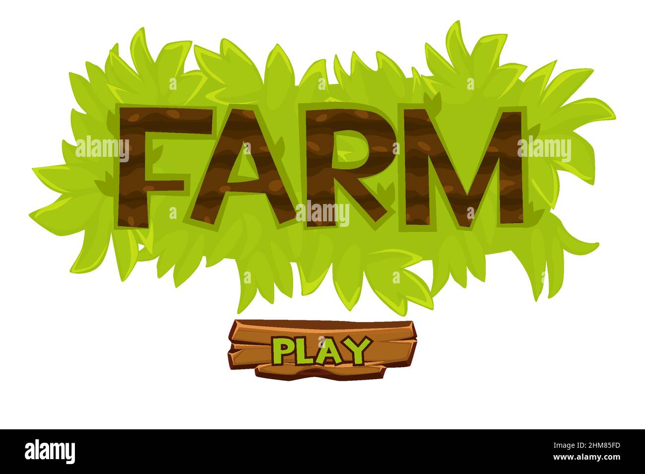 Vector wooden farm logo hi-res stock photography and images - Alamy