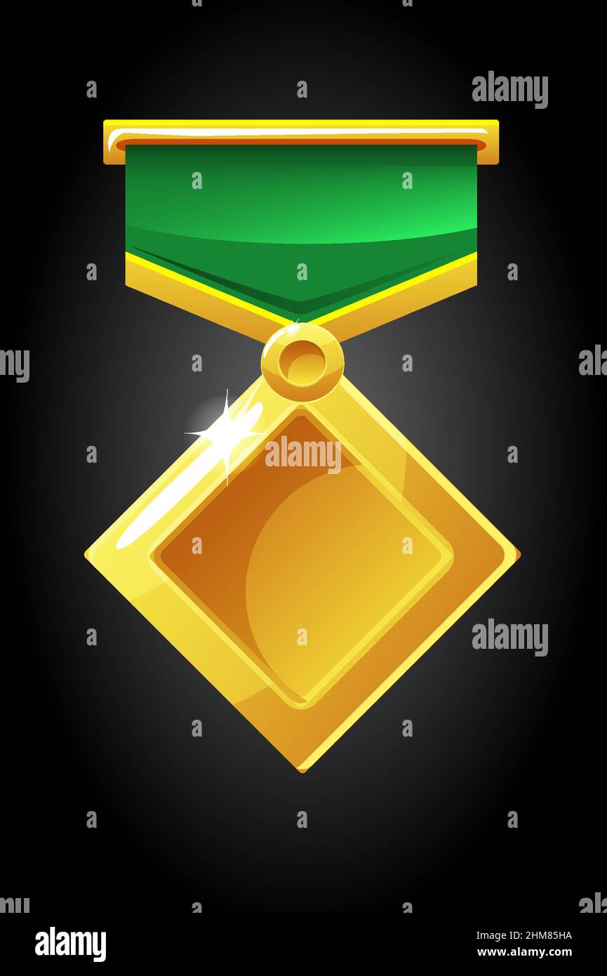 Vector illustrated diamond medal icon for game Stock Vector Image & Art ...