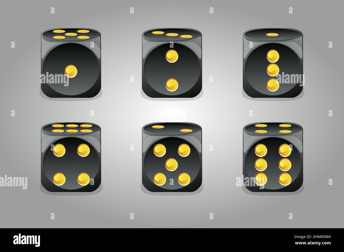 Vector set of isolated gaming black dice Stock Vector Image & Art - Alamy