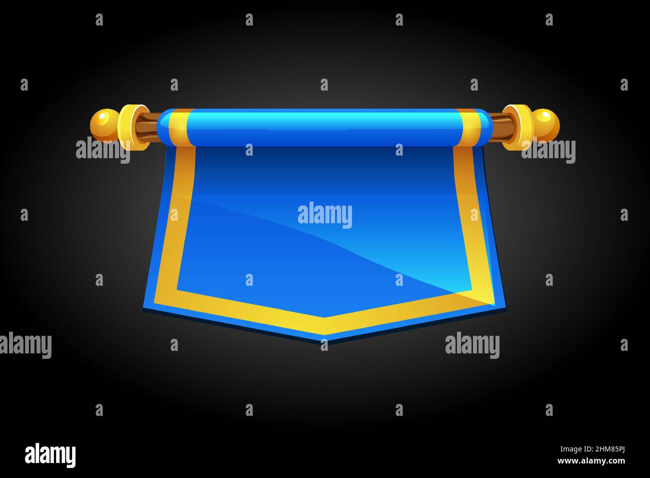 Vector cartoon blue cartoon flag for game Stock Vector Image & Art - Alamy