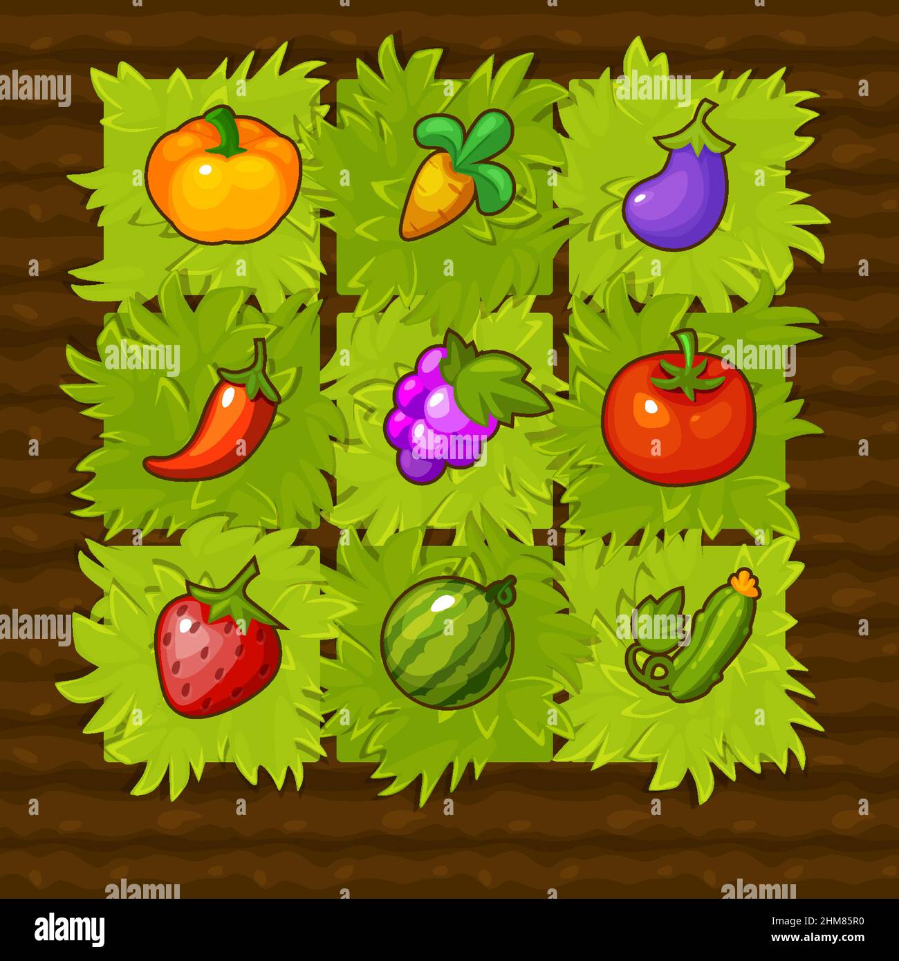 Beds garden vegetable Stock Vector Images - Alamy