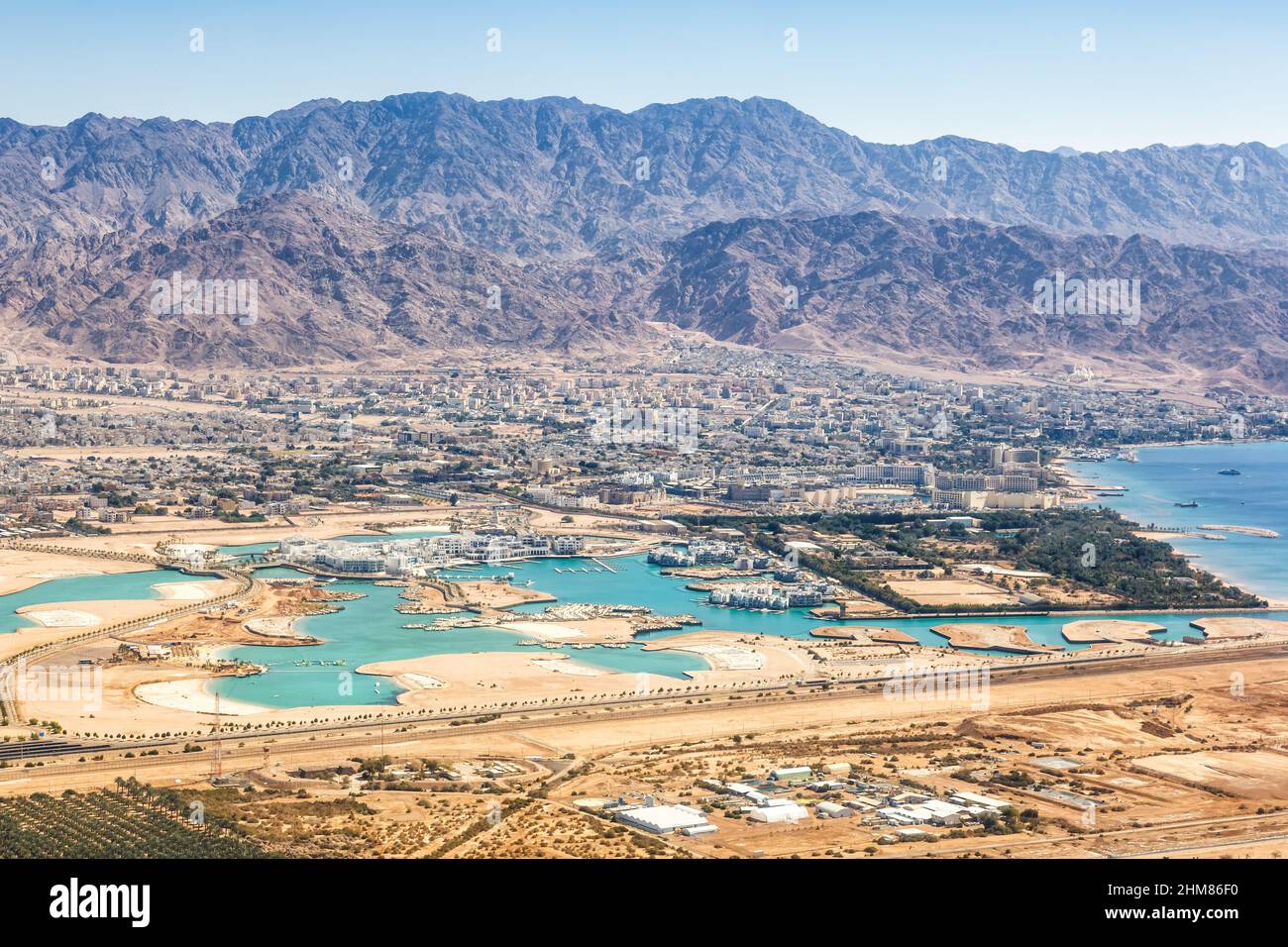 Aqaba Akaba Jordan aerial view photo city Red Sea Aqaba travel ...
