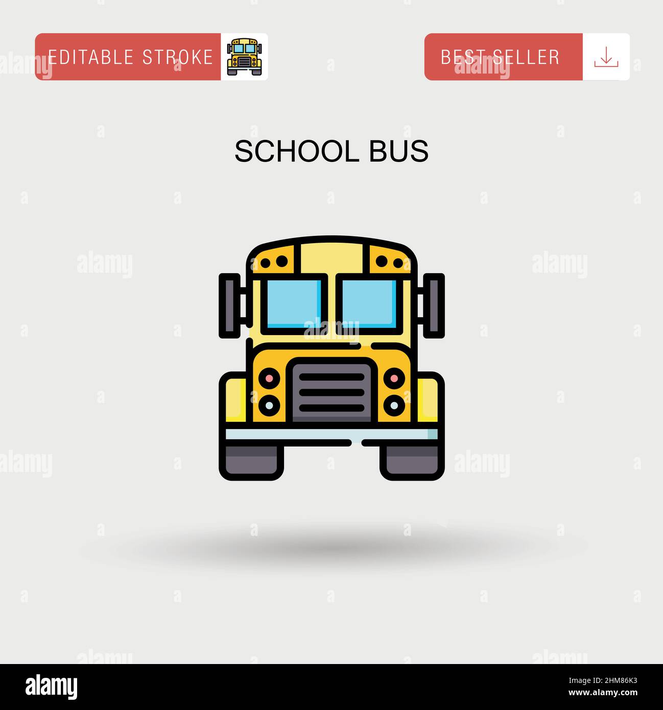 School bus Simple vector icon Stock Vector Image & Art - Alamy