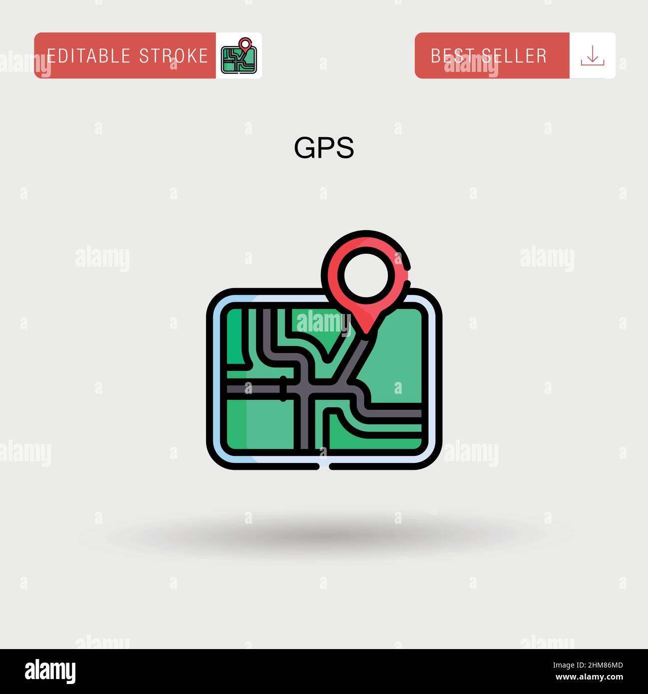 Gps Simple vector icon Stock Vector Image & Art - Alamy