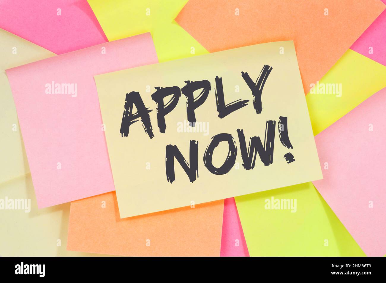 Apply now jobs, job working recruitment employees business note paper ...