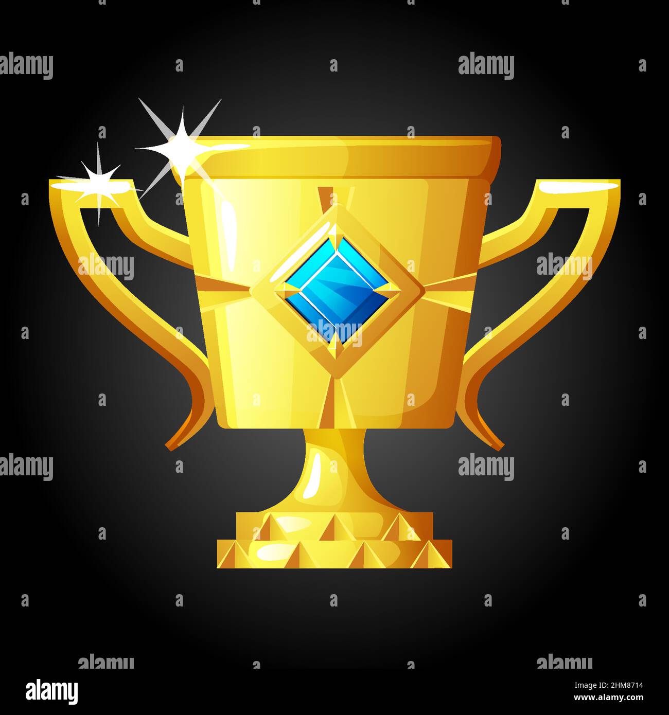 Vector gold cup with a jewel for the winner Stock Vector Image & Art ...