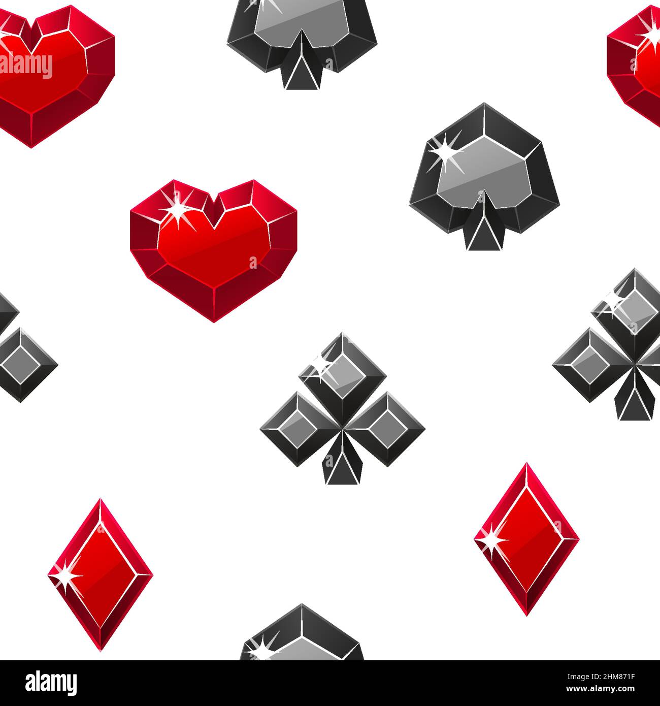 Vector seamless pattern of precious card suits Stock Vector Image & Art ...