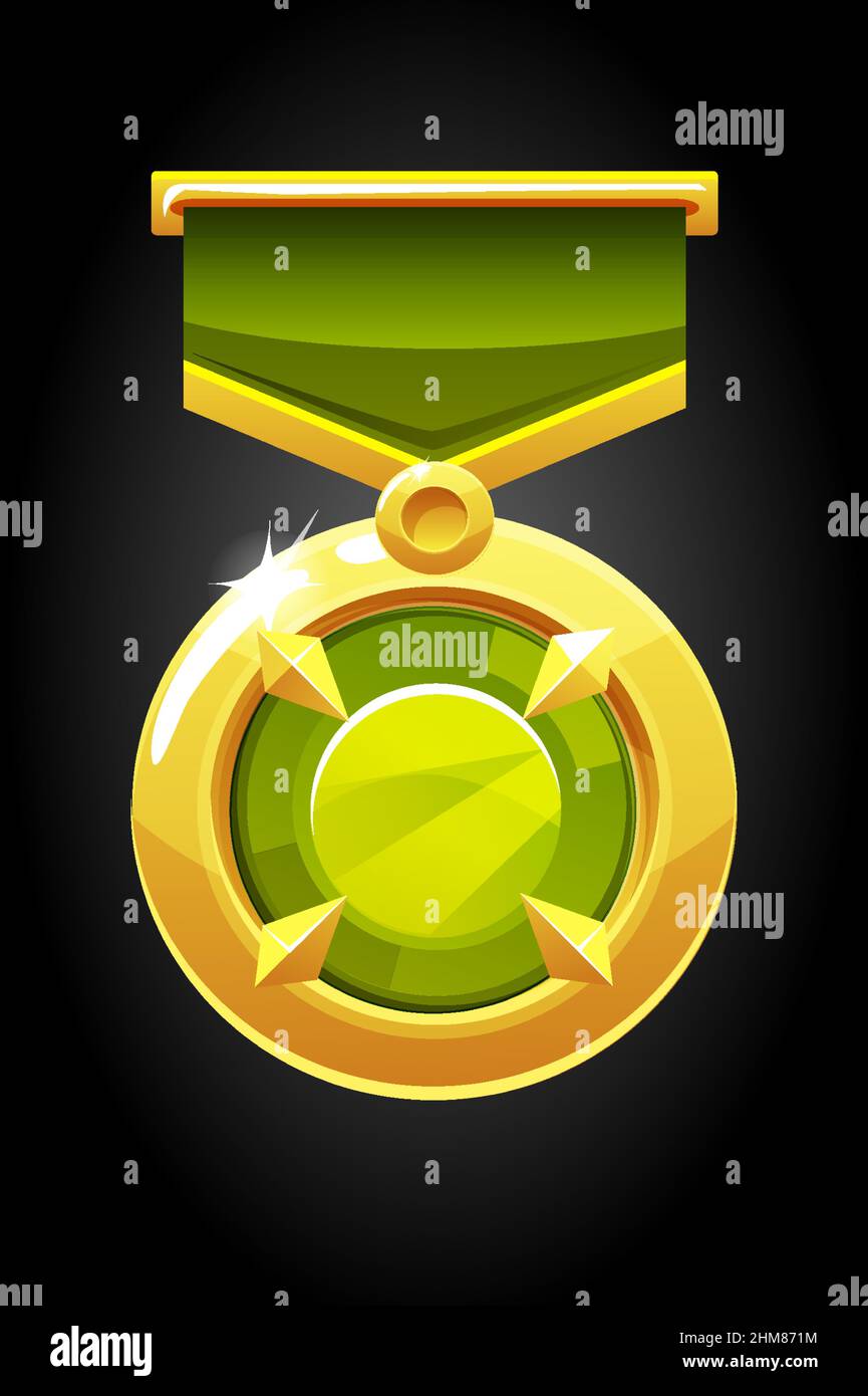 Blue round award medal Stock Vector Images - Alamy