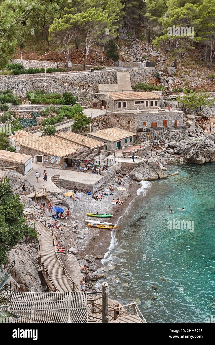 Mediterranean coast in Mallorca. Sa Calobra cove. Balearic islands ...