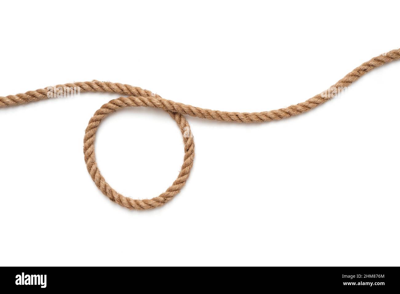 Rope with circle path isolated on white Stock Photo - Alamy