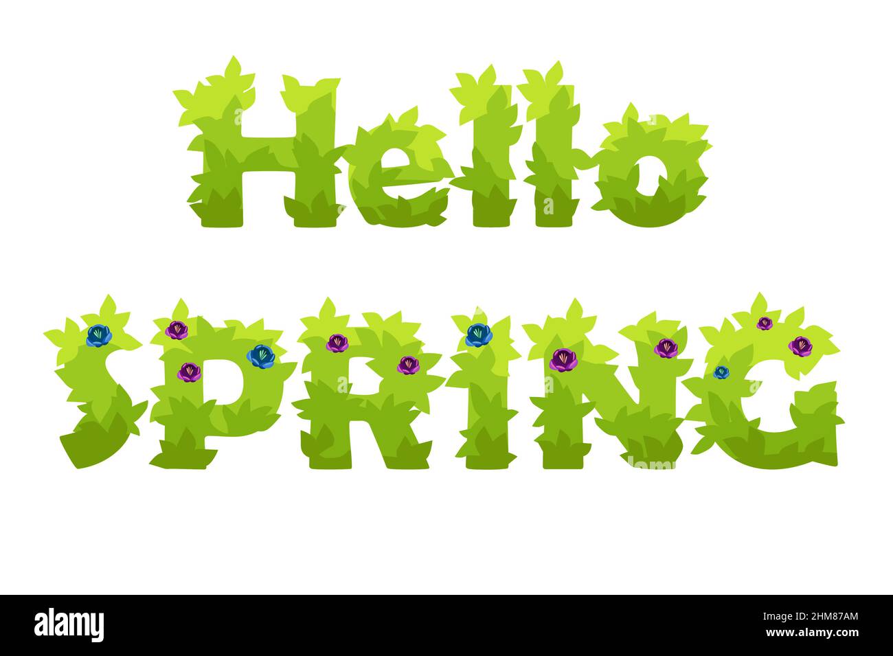 Hello spring flowers card Cut Out Stock Images & Pictures - Alamy