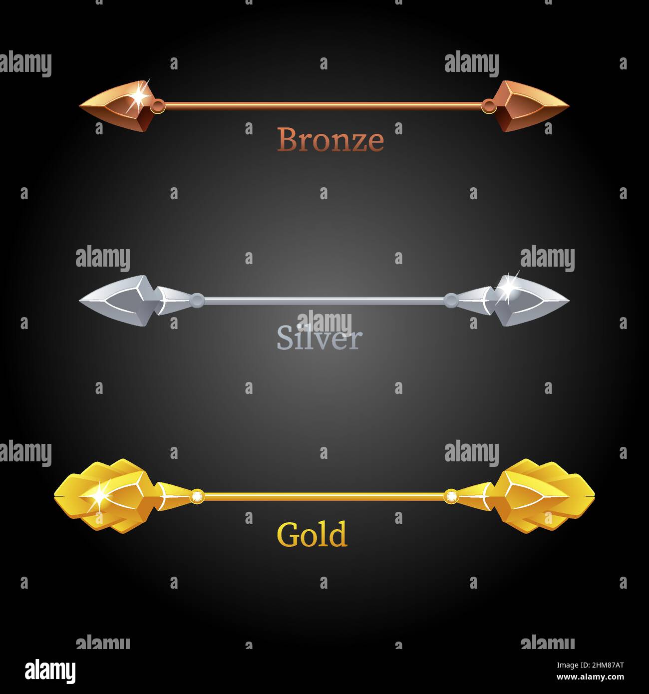 Gold, silver, bronze spears for the flag Stock Vector Image & Art - Alamy