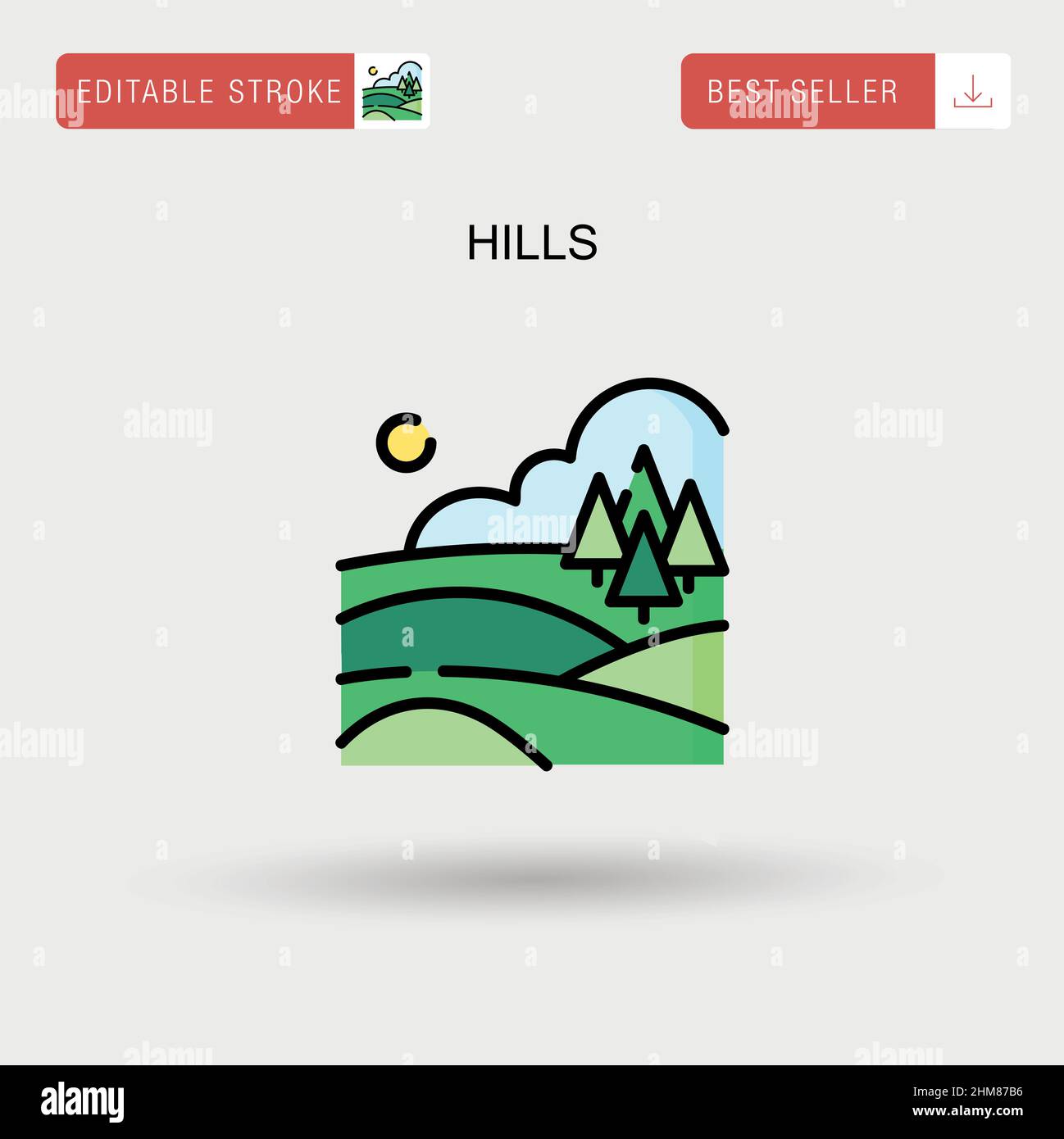 Green hills farm Stock Vector Images - Alamy