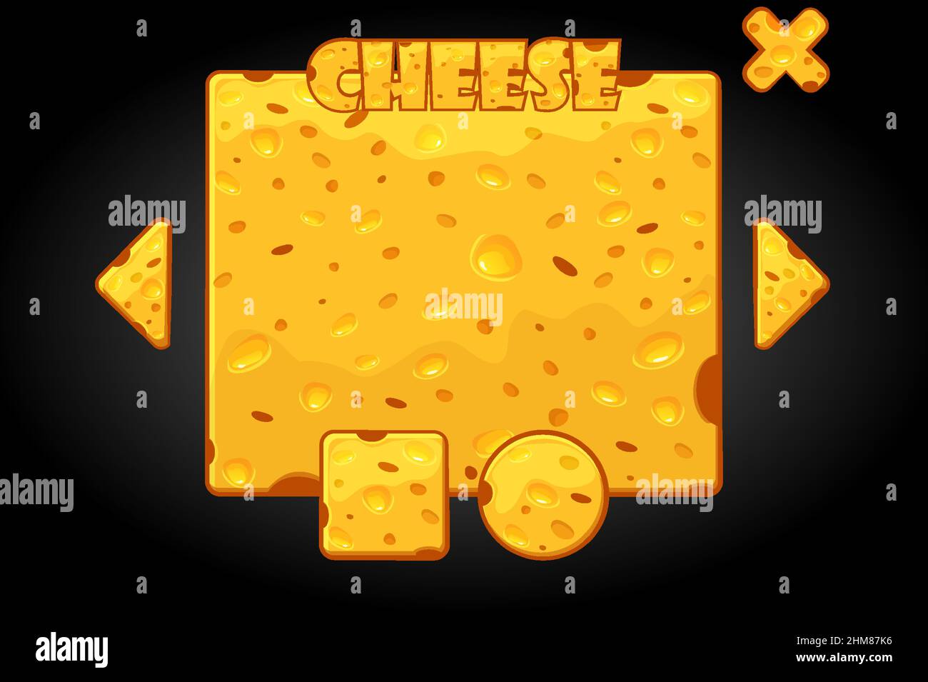 Vector illustration of cheese banner and buttons Stock Vector Image ...