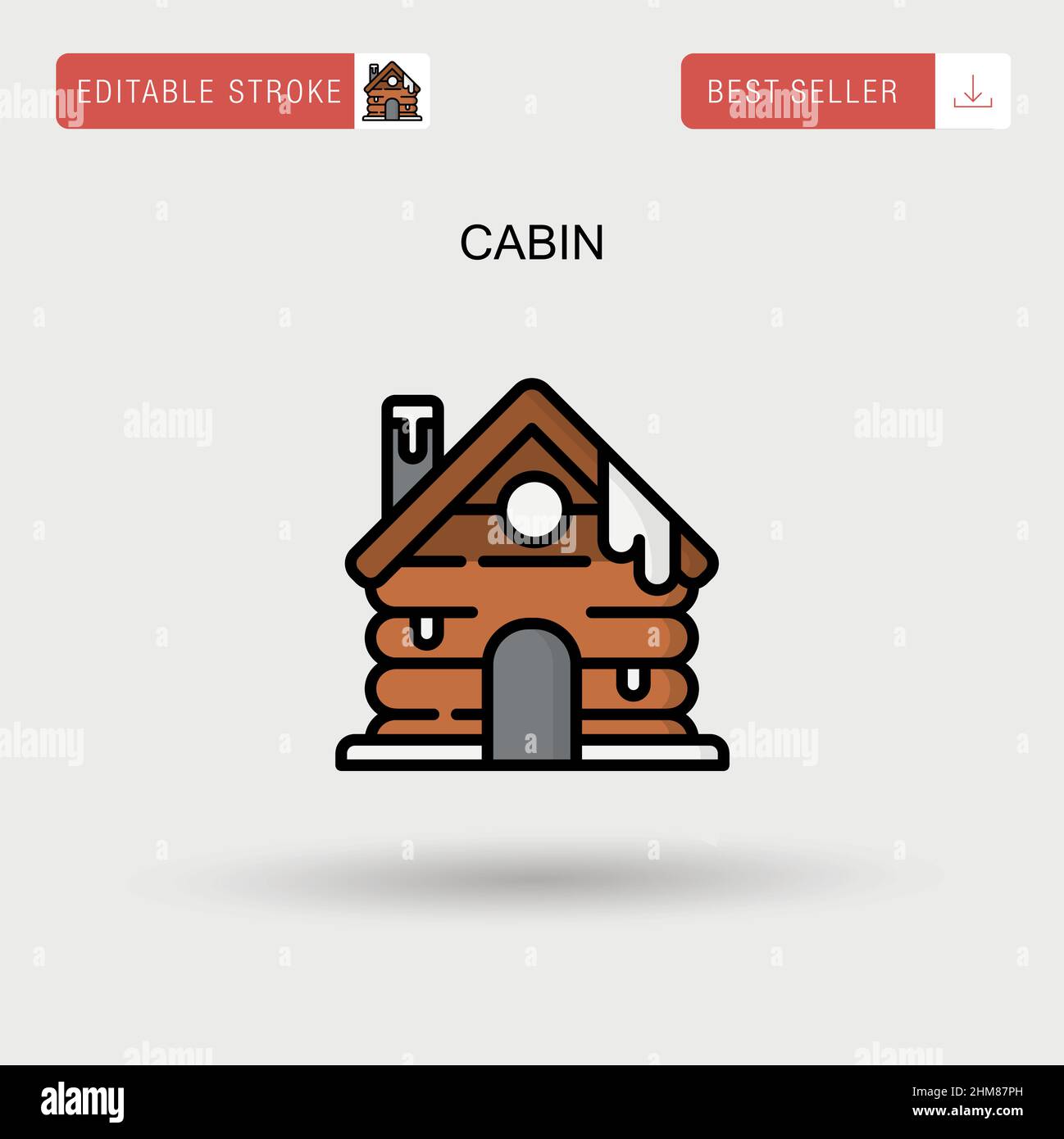 Cabin Simple vector icon Stock Vector Image & Art - Alamy