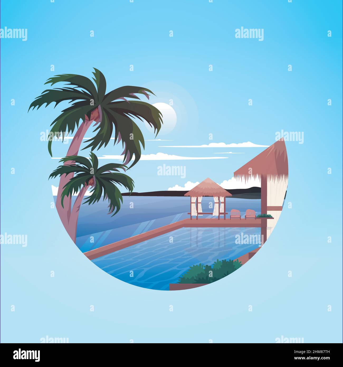Island bali indonesia asia view Stock Vector Images - Alamy