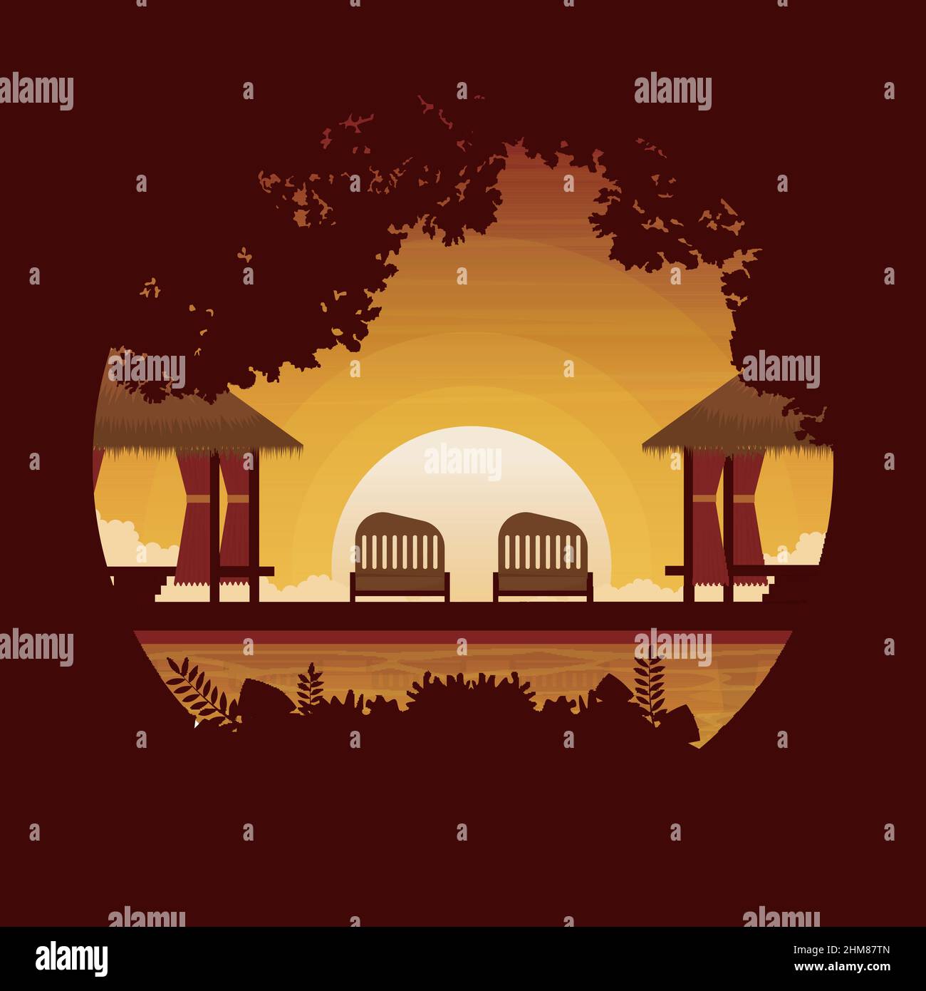 Bali hut indonesia Stock Vector Images - Alamy