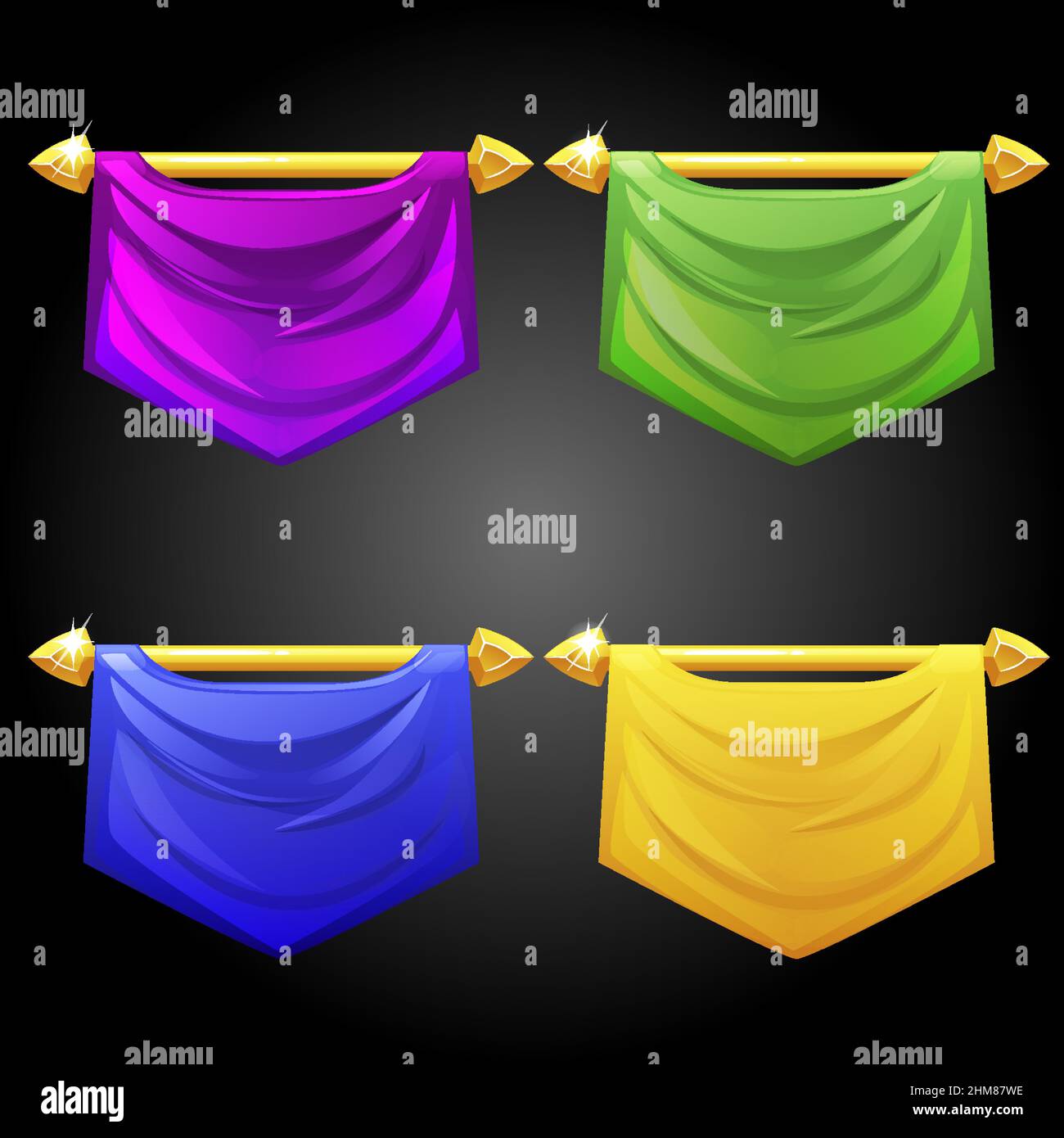 Vector set of templates of multicolored flags Stock Vector Image & Art ...