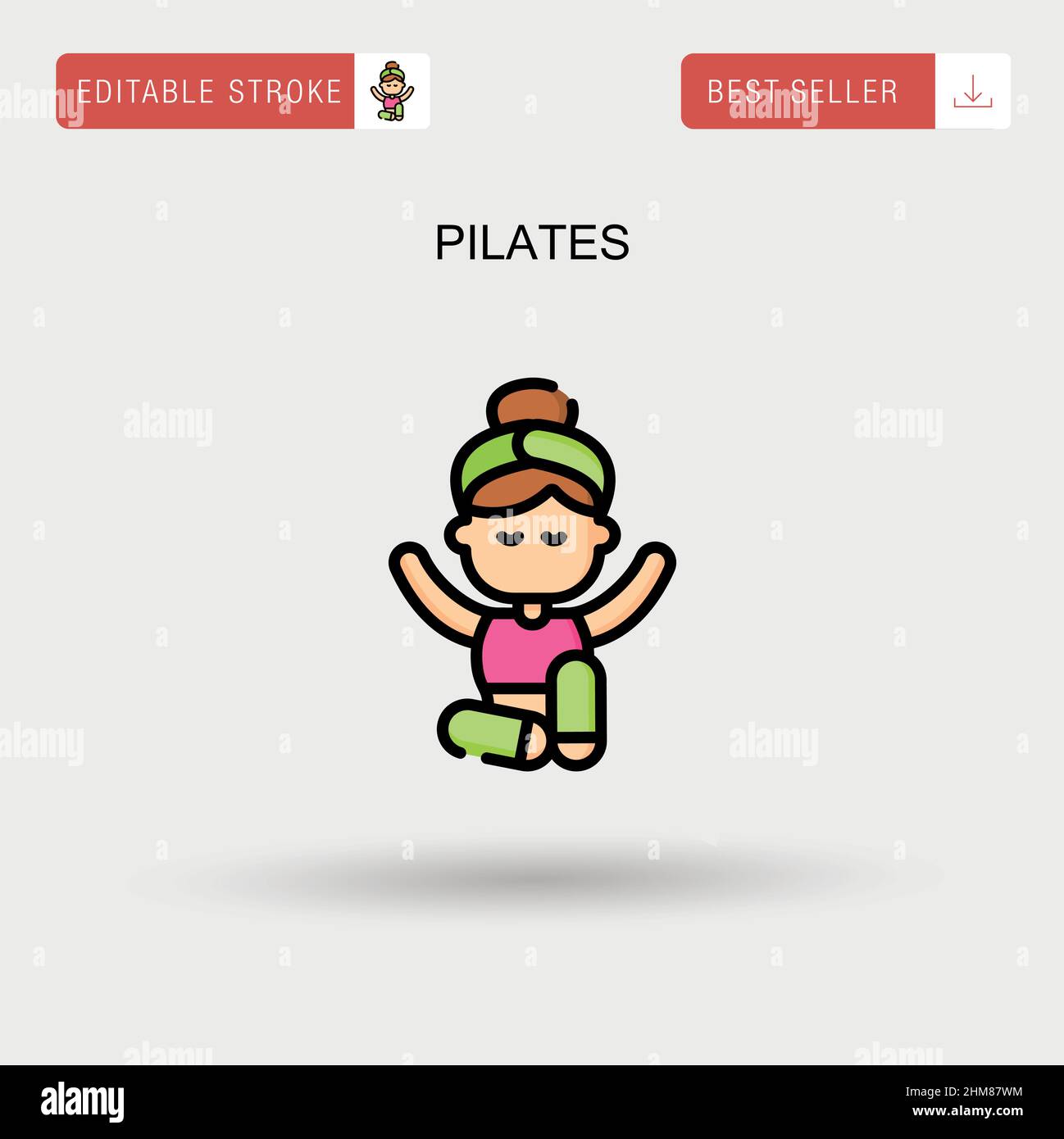 Pilates Simple vector icon Stock Vector Image & Art - Alamy