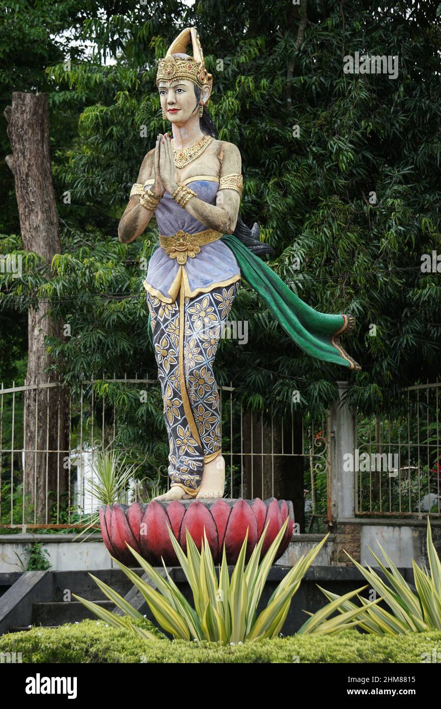 The statue of Kili Suci goddess on selomangleng cave. Kili Suci is one ...