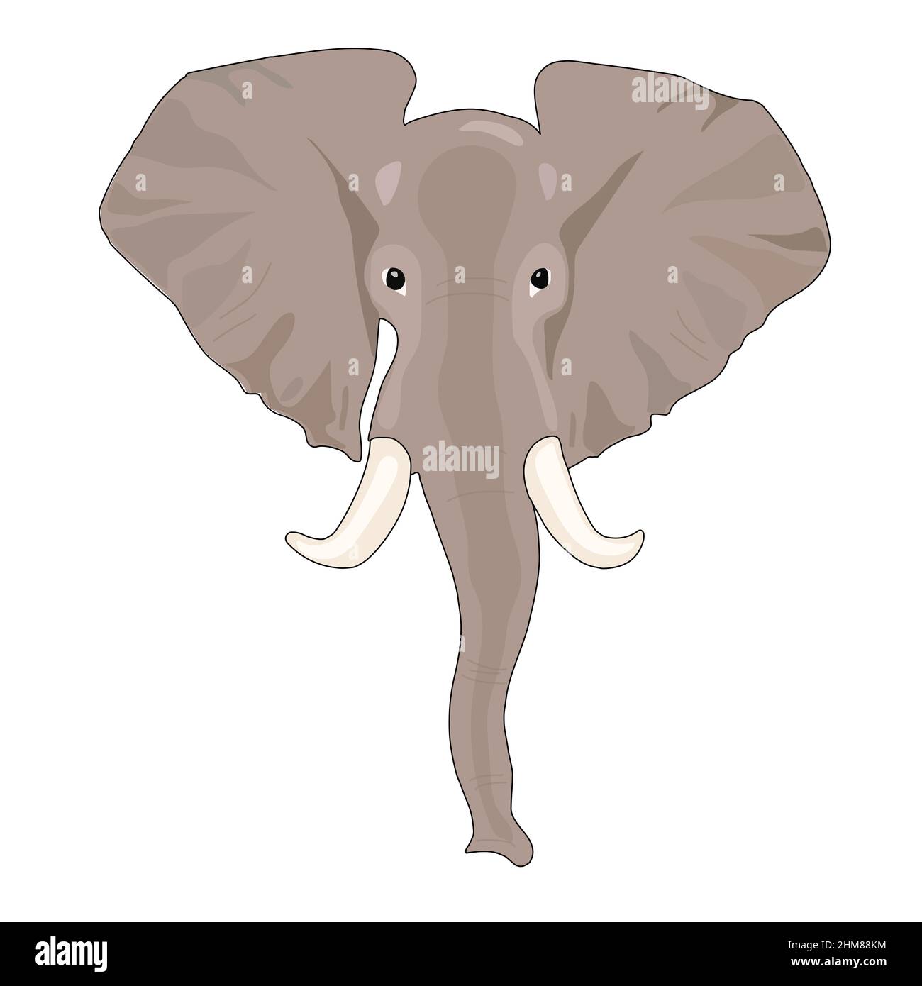 Circus elephant isolated icon Cut Out Stock Images & Pictures - Alamy